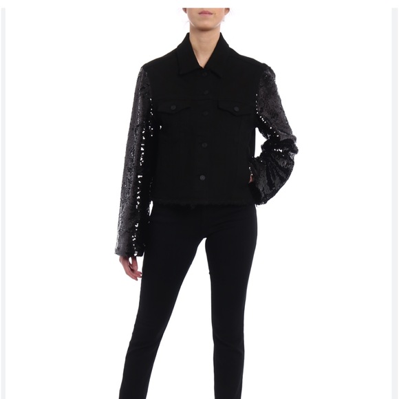 RtA | Jackets & Coats | Never Worn Rta Black Haylee Denim Jacket With ...